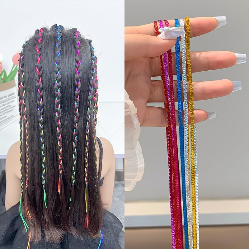 DORMITORRY Colorful Hair Braiding Extensions Neon Synthetic Hair ...