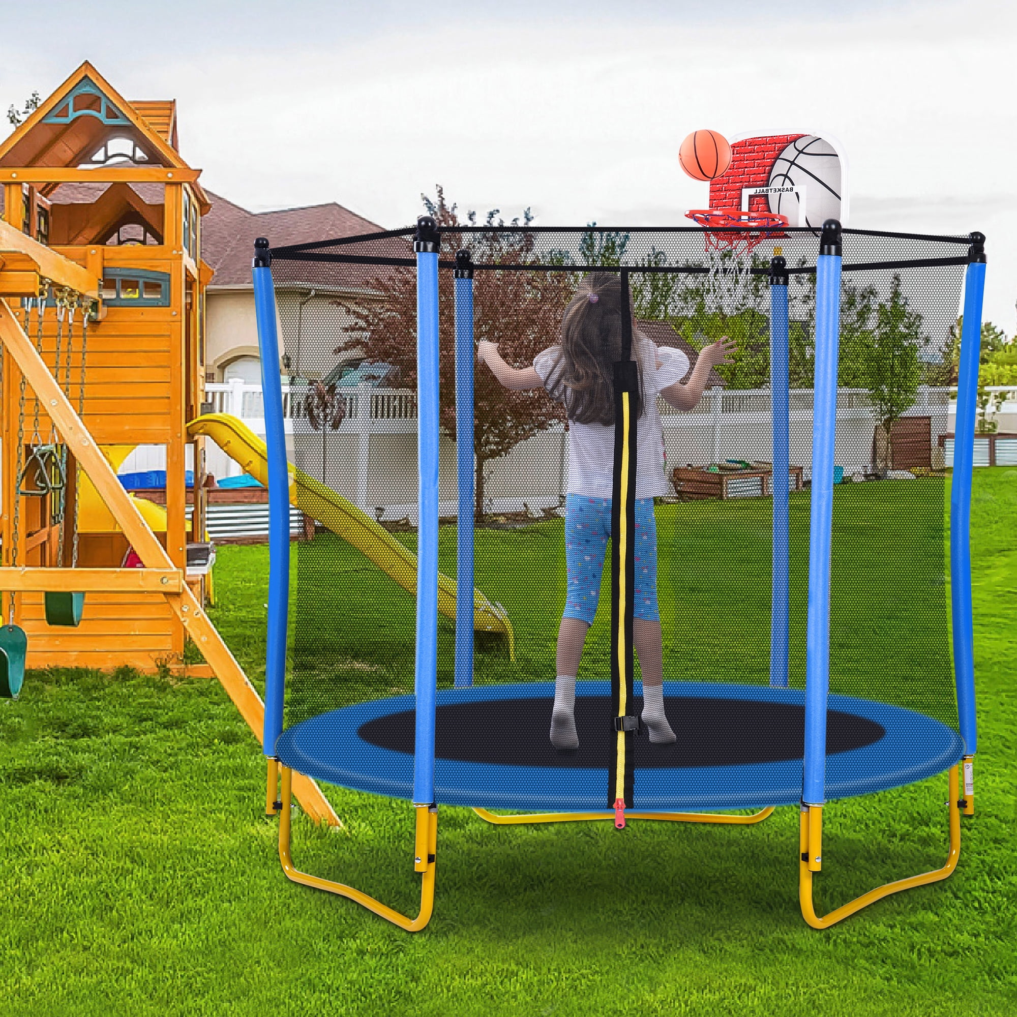 DORROM 5.5FT Trampoline for Kids Ages 3-10, 65" Outdoor & Indoor ...