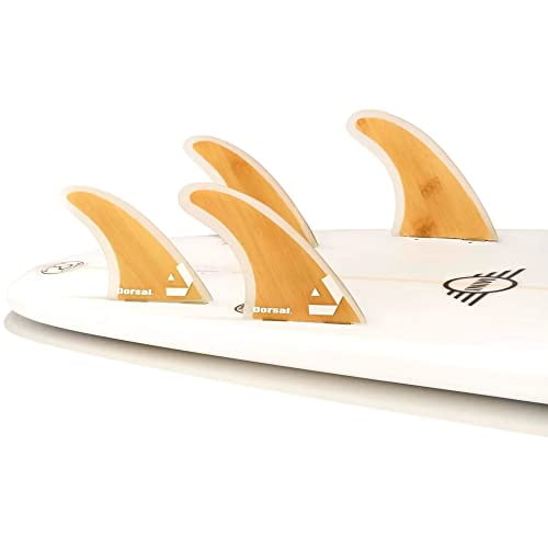 DORSAL Surfboard Fins Quad 4 Set FCS Compatible Bamboo Medium ...