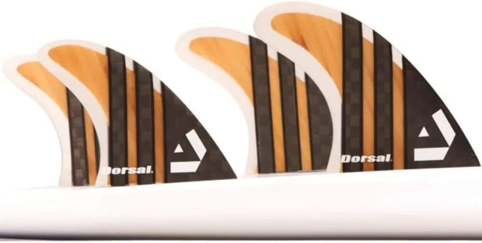 DORSAL Surfboard Fins Quad 4 Set FCS Compatible Bamboo Medium ...