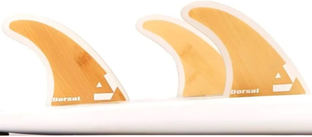DORSAL Surfboard Fins Thruster 3 Set FCS Compatible Bamboo Medium ...
