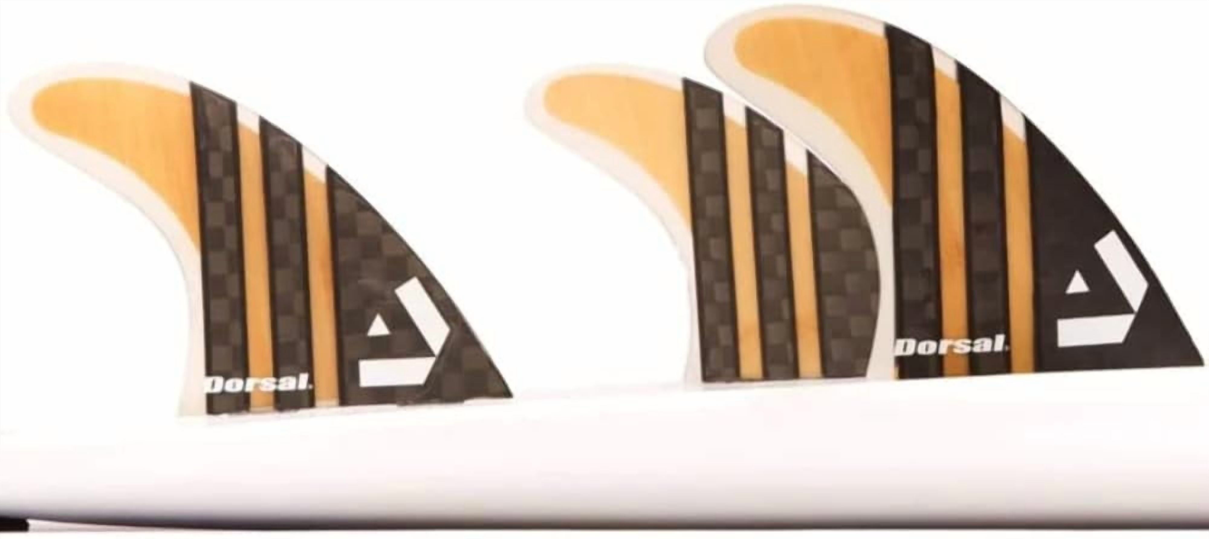 DORSAL Surfboard Fins Thruster 3 Set FCS Compatible Bamboo Medium ...