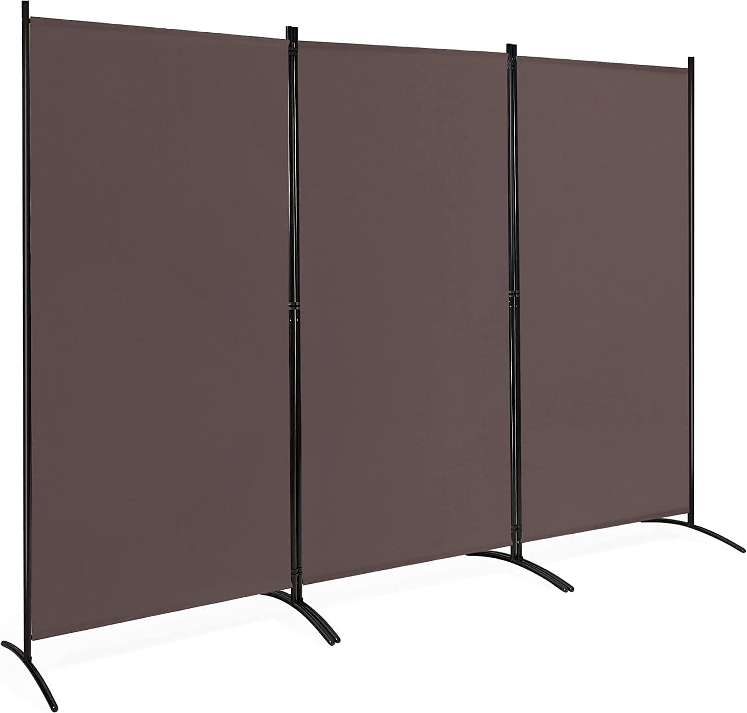 DORTALA 3-Panel Room Divider, Freestanding Folding Privacy Partition ...