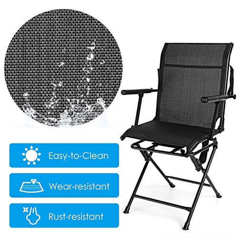DORTALA 360 Degree Swivel Hunting Blind Chair, Portable Swivel Blind ...