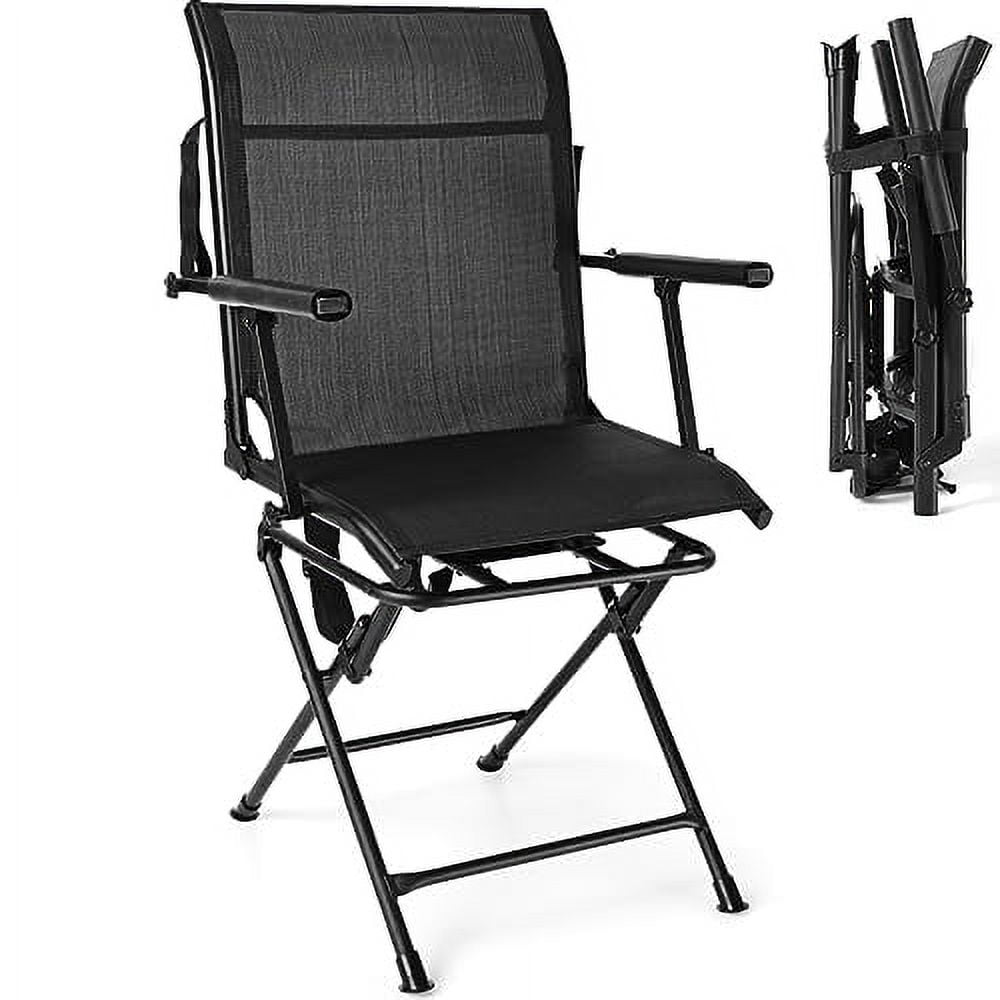 DORTALA 360 Degree Swivel Hunting Blind Chair, Portable Swivel Blind ...