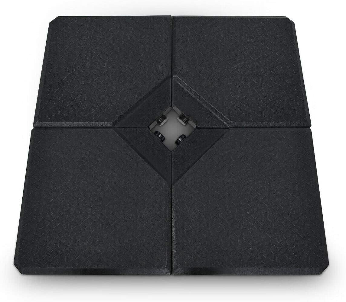 DORTALA 4 Pieces 220lbs Patio Cantilever Offset Umbrella Base Weight ...
