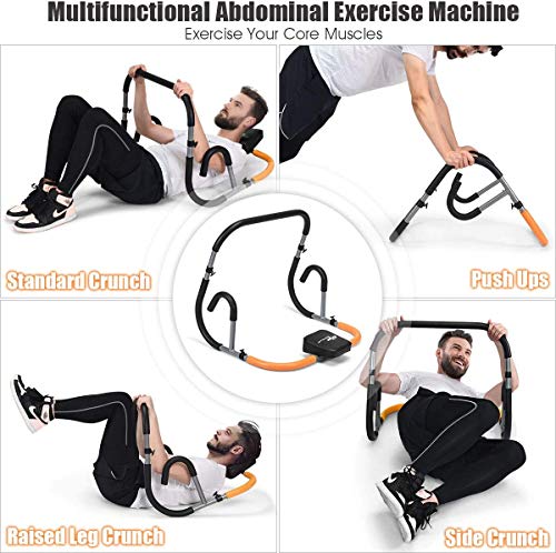 DORTALA Abdominal Machine, Portable Crunch Trainer, Exercise Ab Machine ...