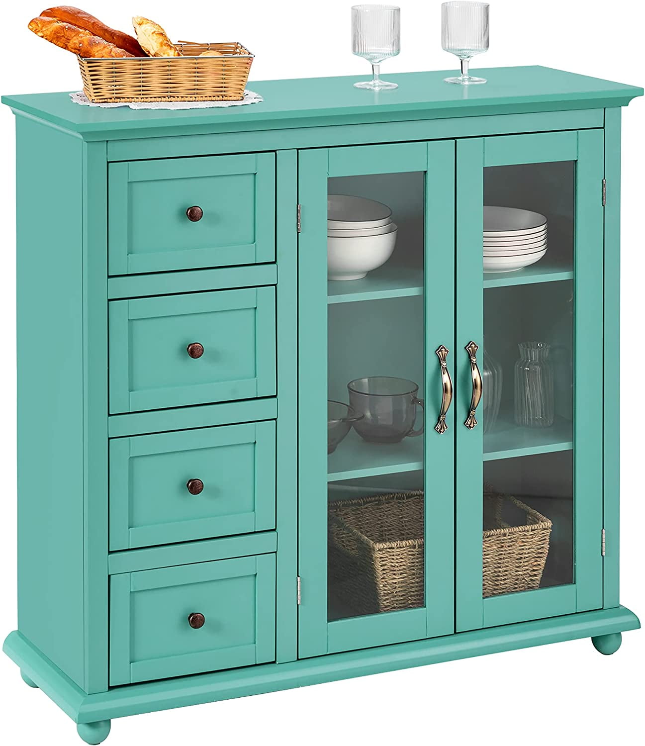 DORTALA Buffet Sideboard, Kitchen Storage Cabinet w/Dining Storage ...
