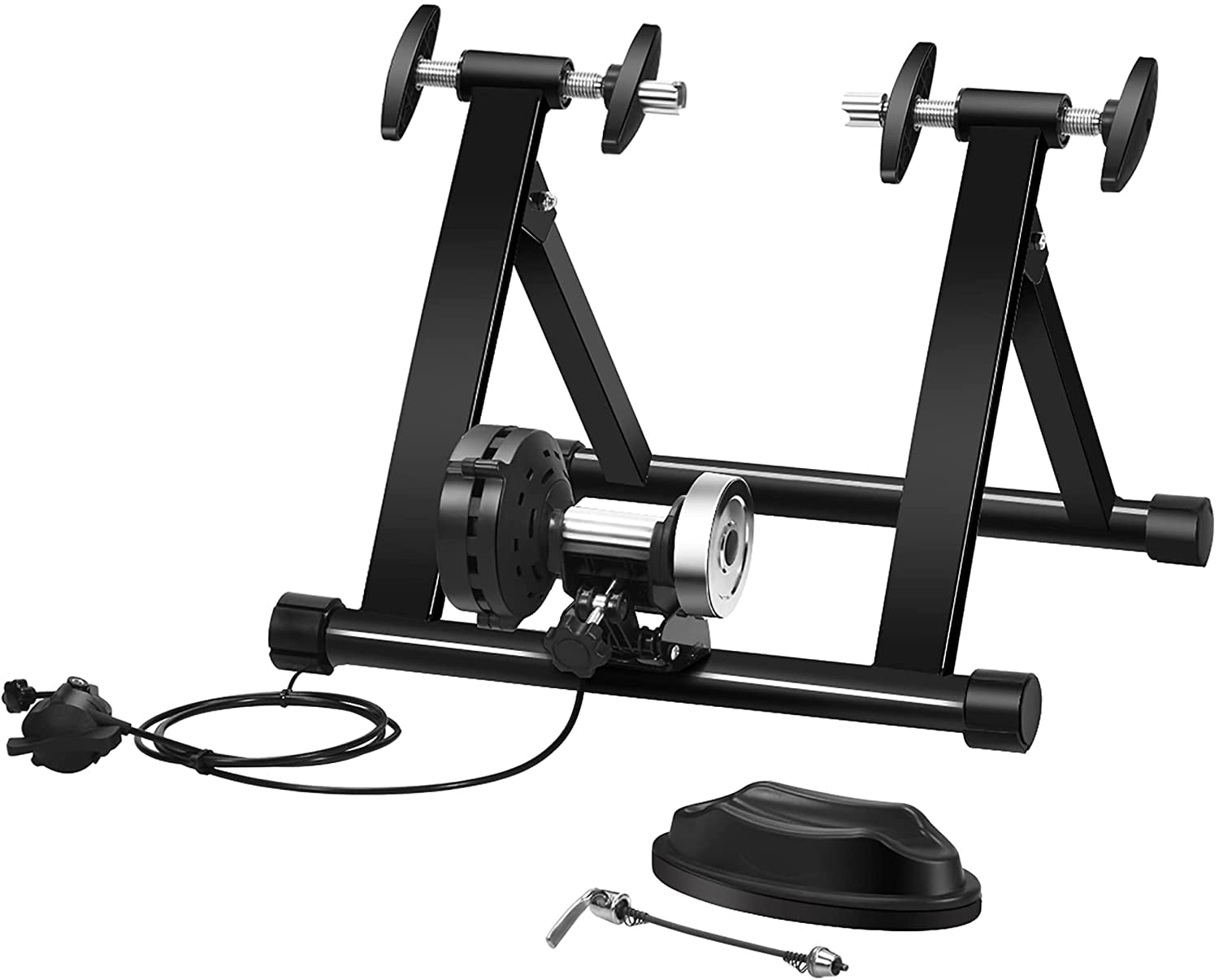 DORTALA Indoor Bike Trainer Stand, Portable Steel Trainer Stand w/ 8 ...