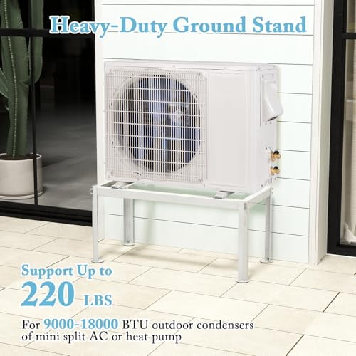 DORTALA Mini Split Ground Stand, Heavy Duty 9000-18000 BTU Mini Split ...