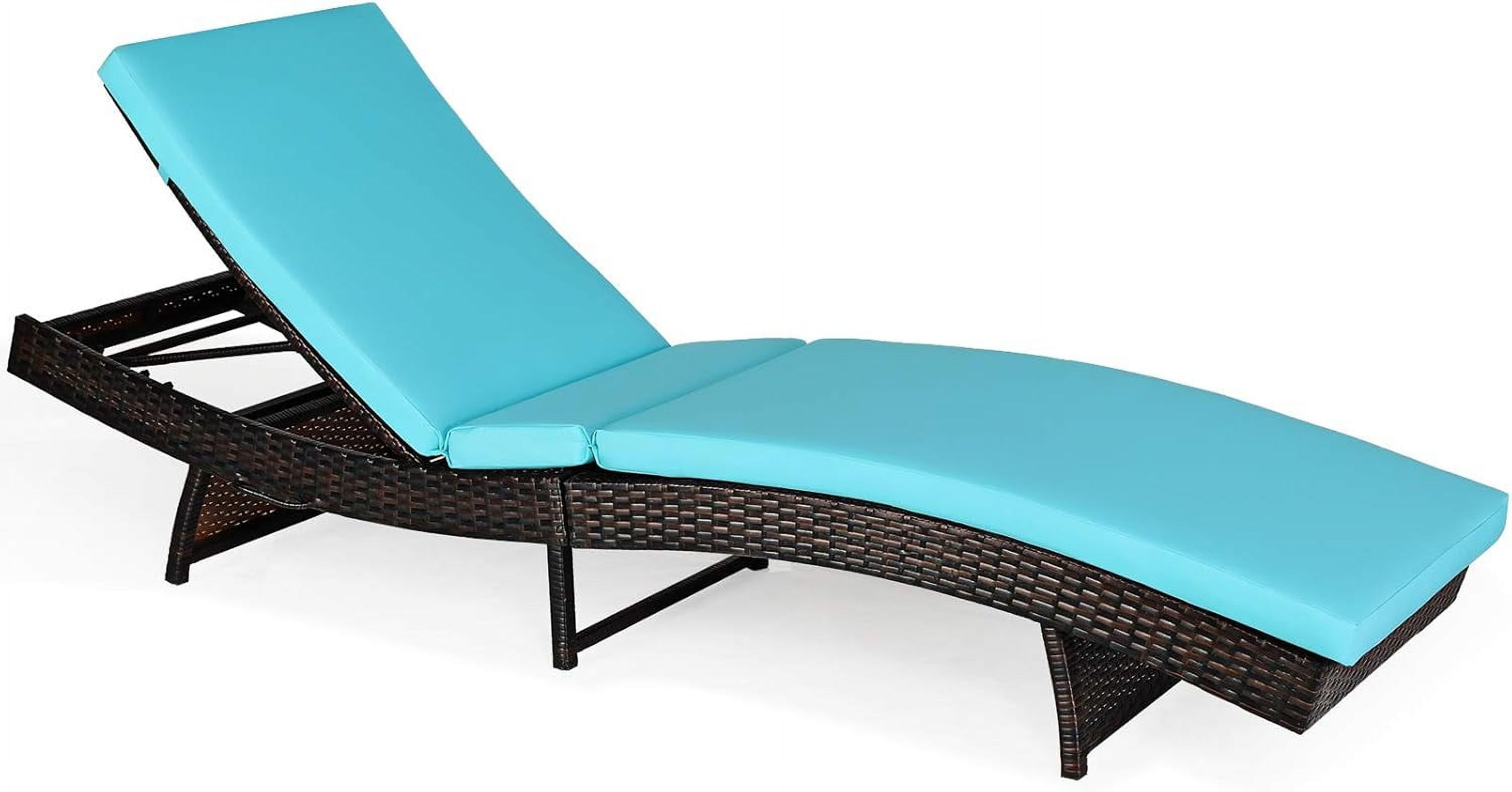 DORTALA Outdoor Adjustable Folding Chaise Lounge, Foldable Patio Lounge ...