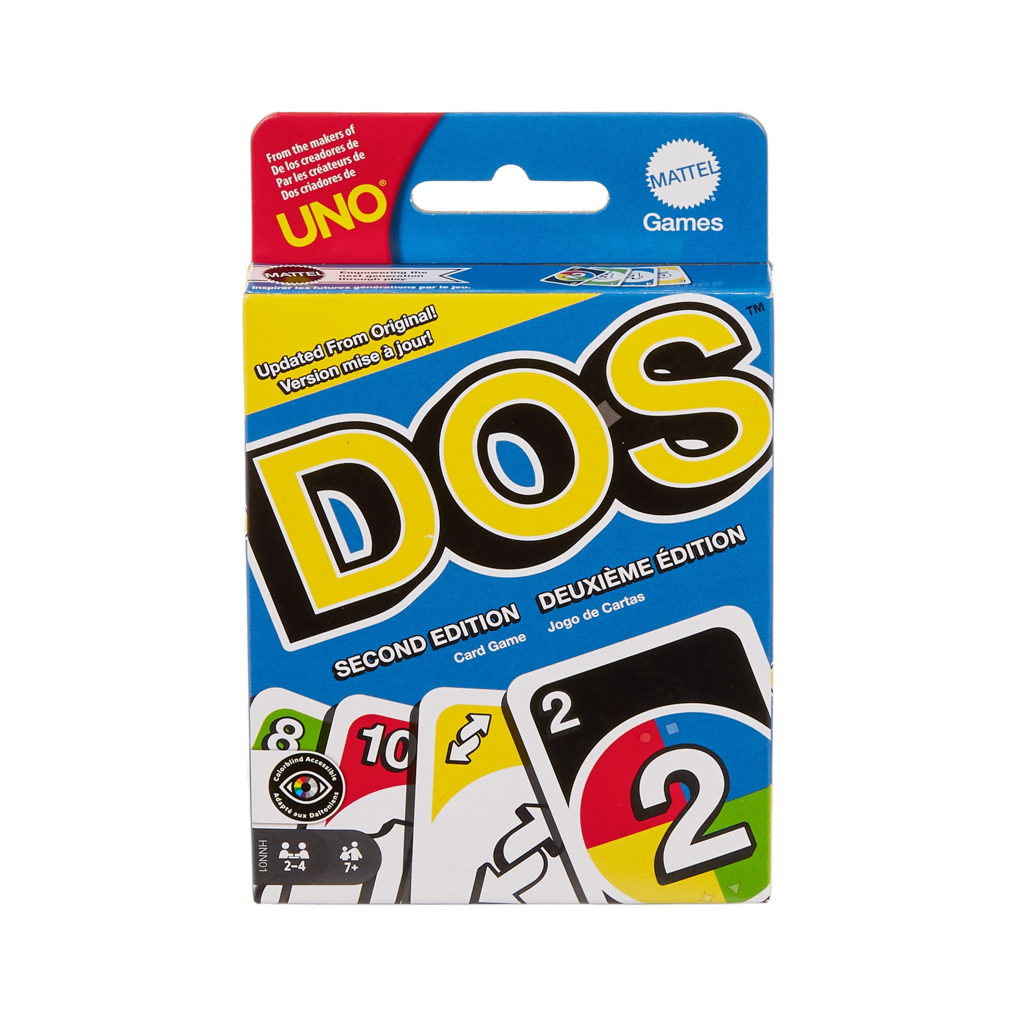 DOS Second Edition Card Game by UNO for Game Night with Two Discard ...