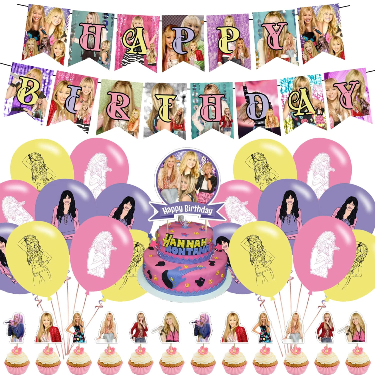 DOSSEL Hannah Singer Montana Music Theme KKS1 Birthday Party Supplies ...