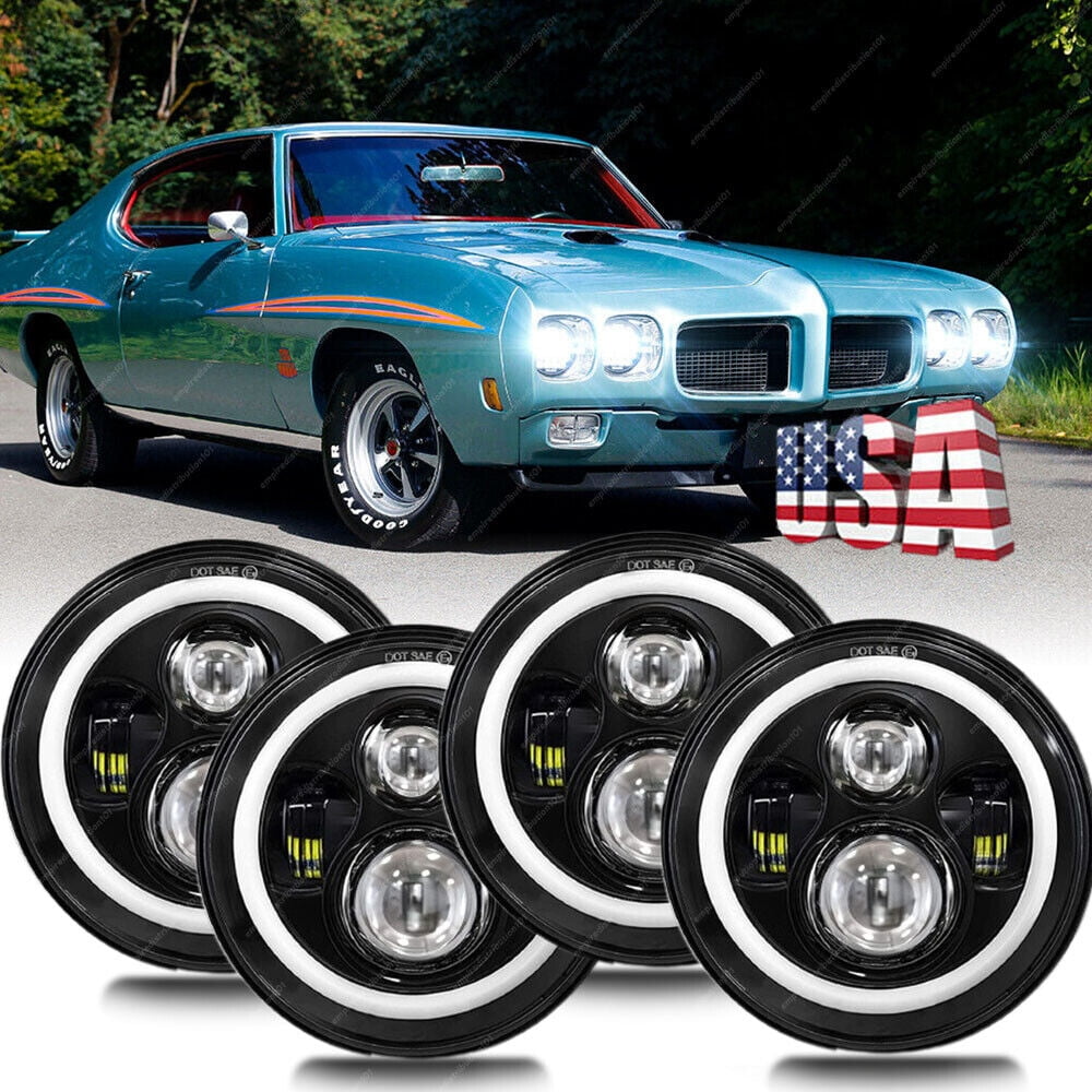 DOT 5-3/4 5.75" LED Headlights Hi-Lo DRL For Chevy Impala Bel Air El Camino 4pcs - Walmart.com