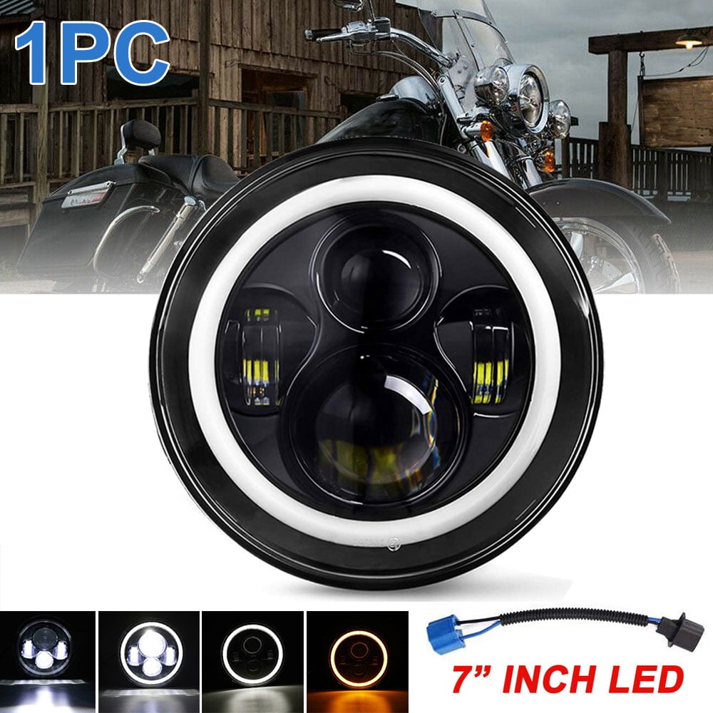 DOT 7'' LED Headlight Lamp Beam DRL Turn Signal Round For YAMAHA FZ6R ...