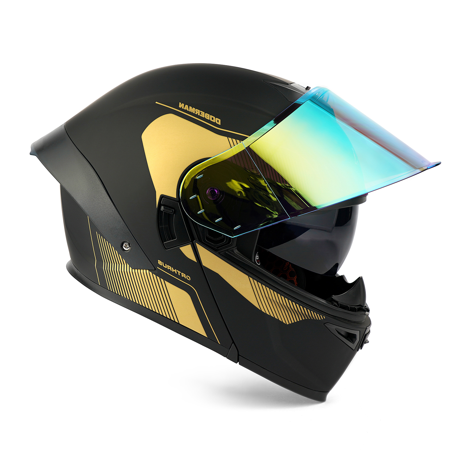 1Storm Motorcycle Street Bike Modular/Flip up Dual Visor/Sun Shield ...