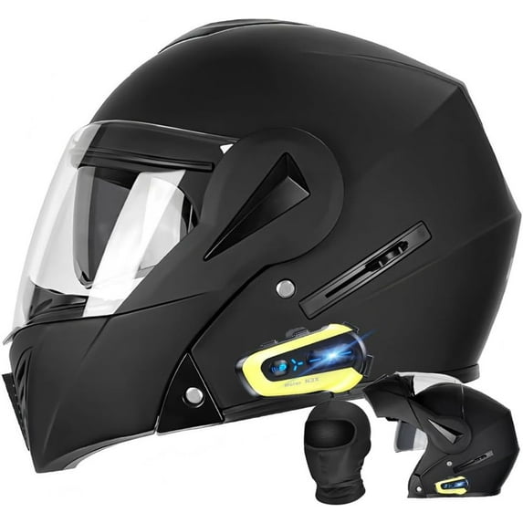 DOT Approved Full Face Flip-Up Modular Motorcycle Helmet with Bluetooth ...