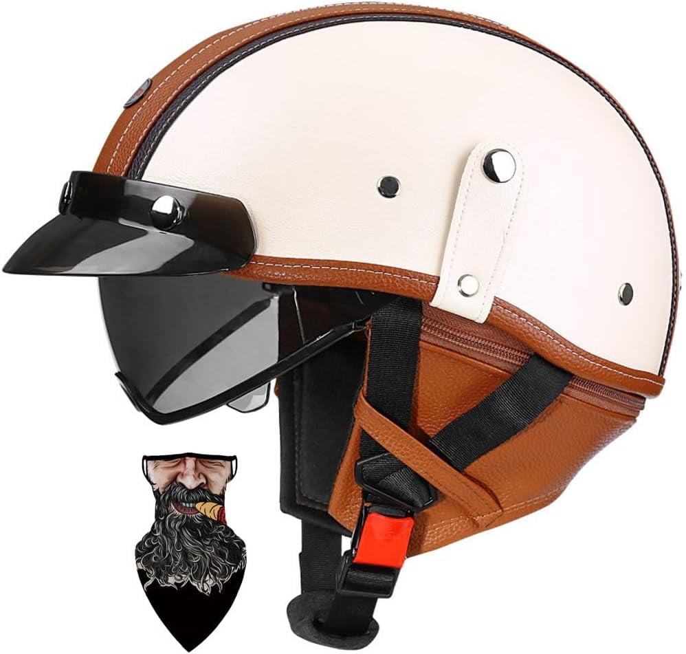 DOT-Approved Motorcycle Half Helmet with ABS Shell, EPS Liner, Quick ...