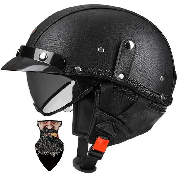 DOT-Approved Motorcycle Half Helmet with ABS Shell, EPS Liner, Quick ...