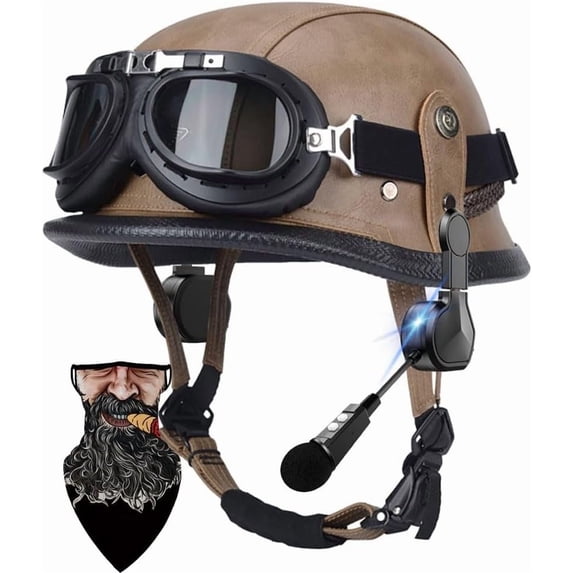 DOT Approved Motorcycle Half Helmet for Adults - High-Strength ABS ...