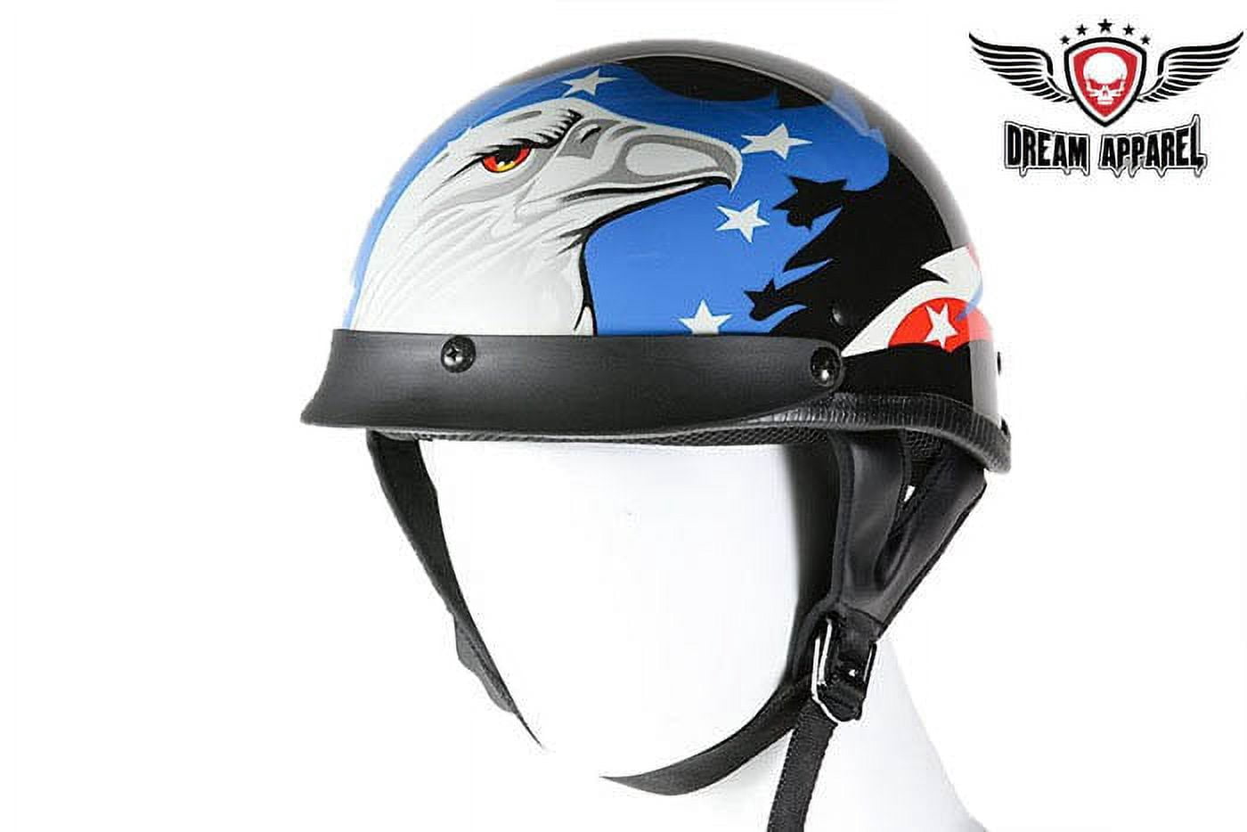DOT Approved Motorcycle Helmet W/ Eagle Graphic - Walmart.com