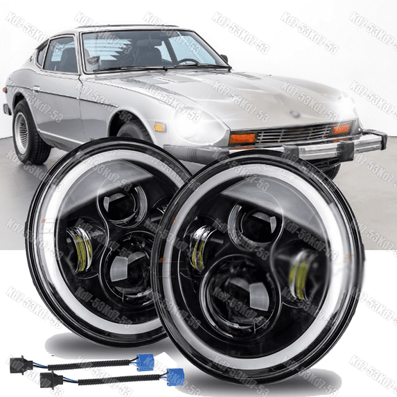 DOT Approved Pair 7" Round LED Headlights Turn signal For Datsun 280ZX ...