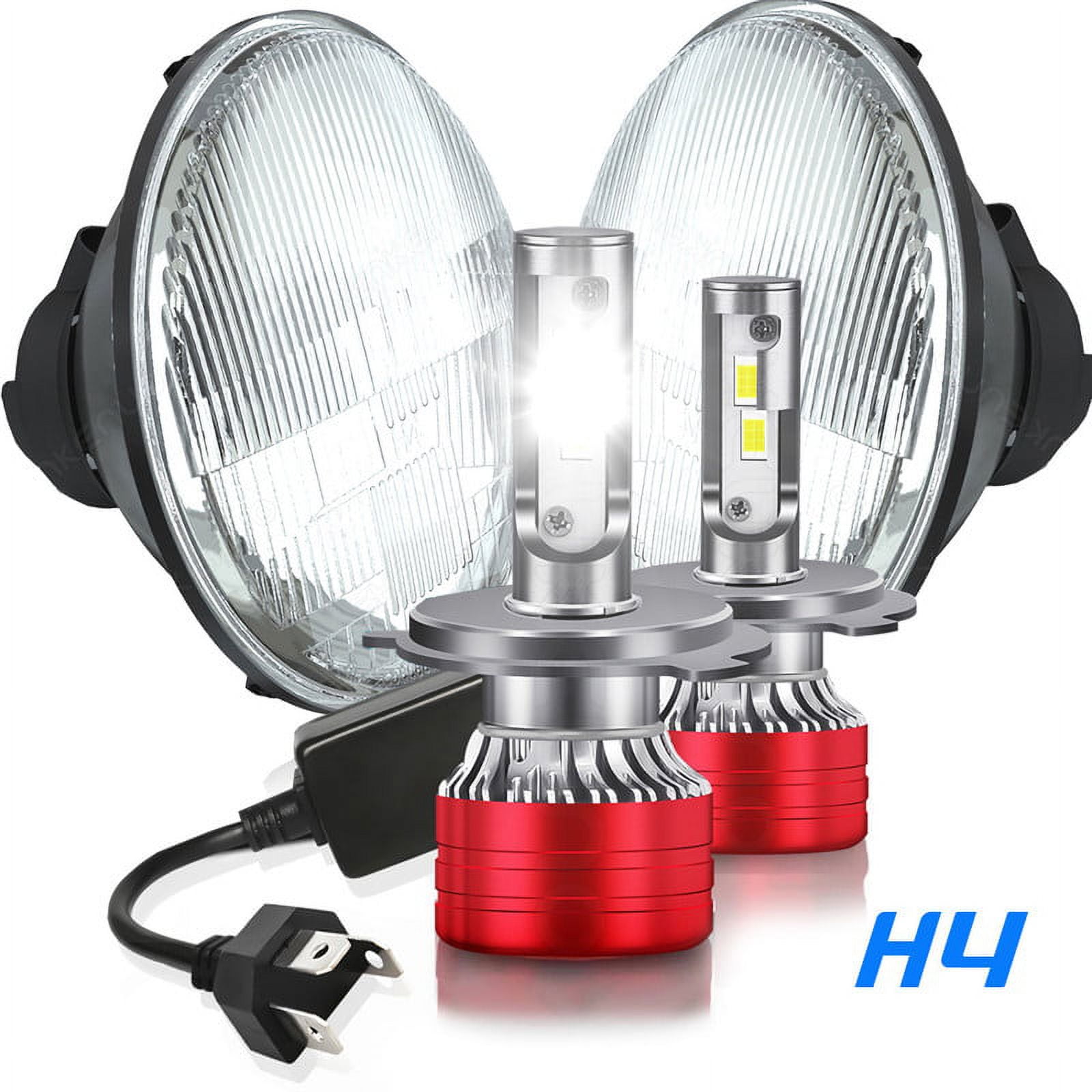 DOT Approved Pair 7inch Round LED Headlights H4 Bulbs Fit Datsun 280ZX ...