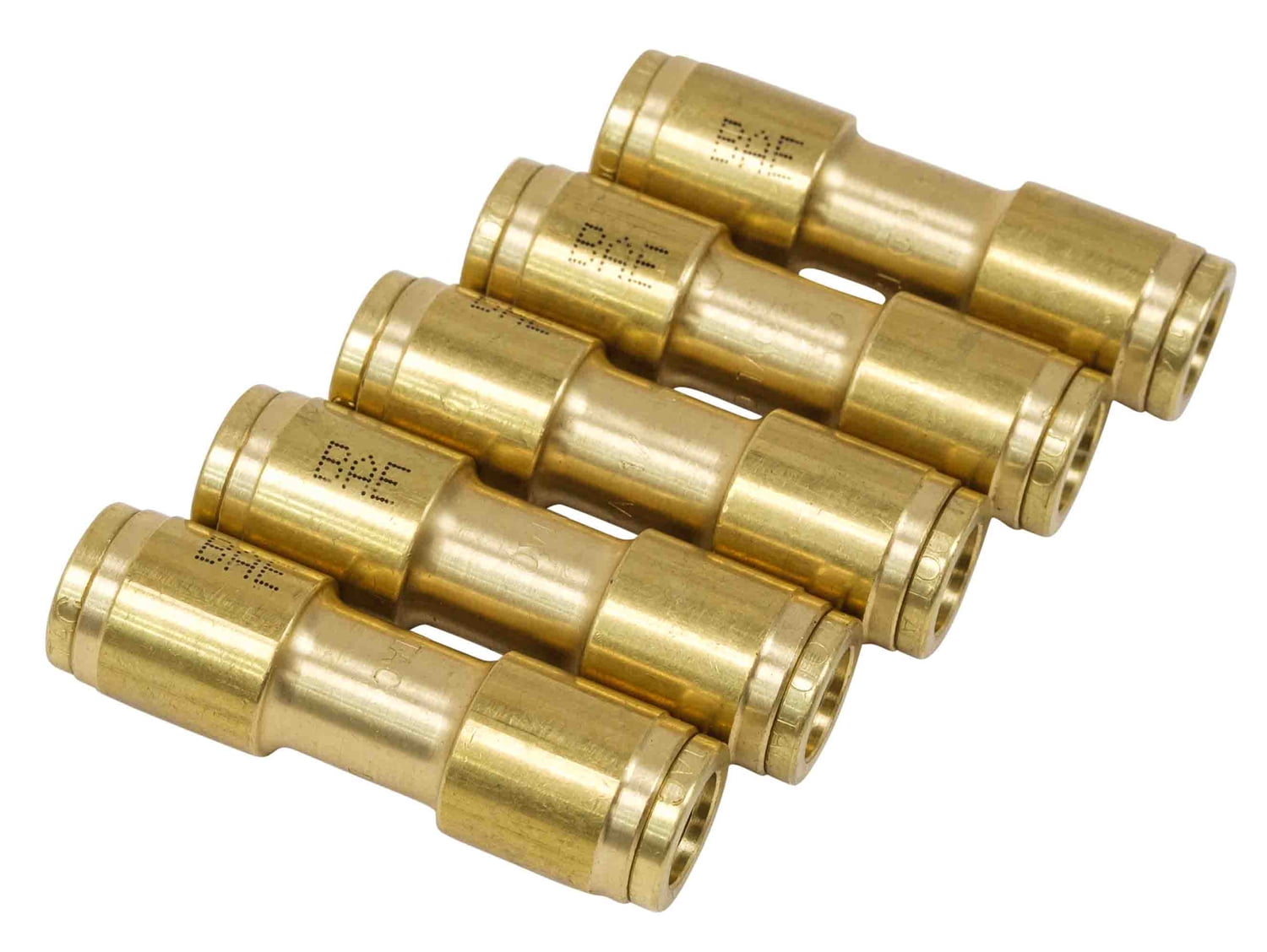 Mytee Products DOT Brass Push to Connect Fitting, 1/4" OD, Straight Union, 5 Pack - Walmart.com