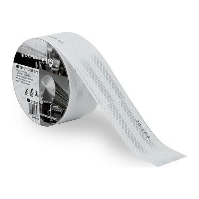 DOT C2 Reflective Adhesive Tape. Silver. Weather-Proof Commercial Grade ...