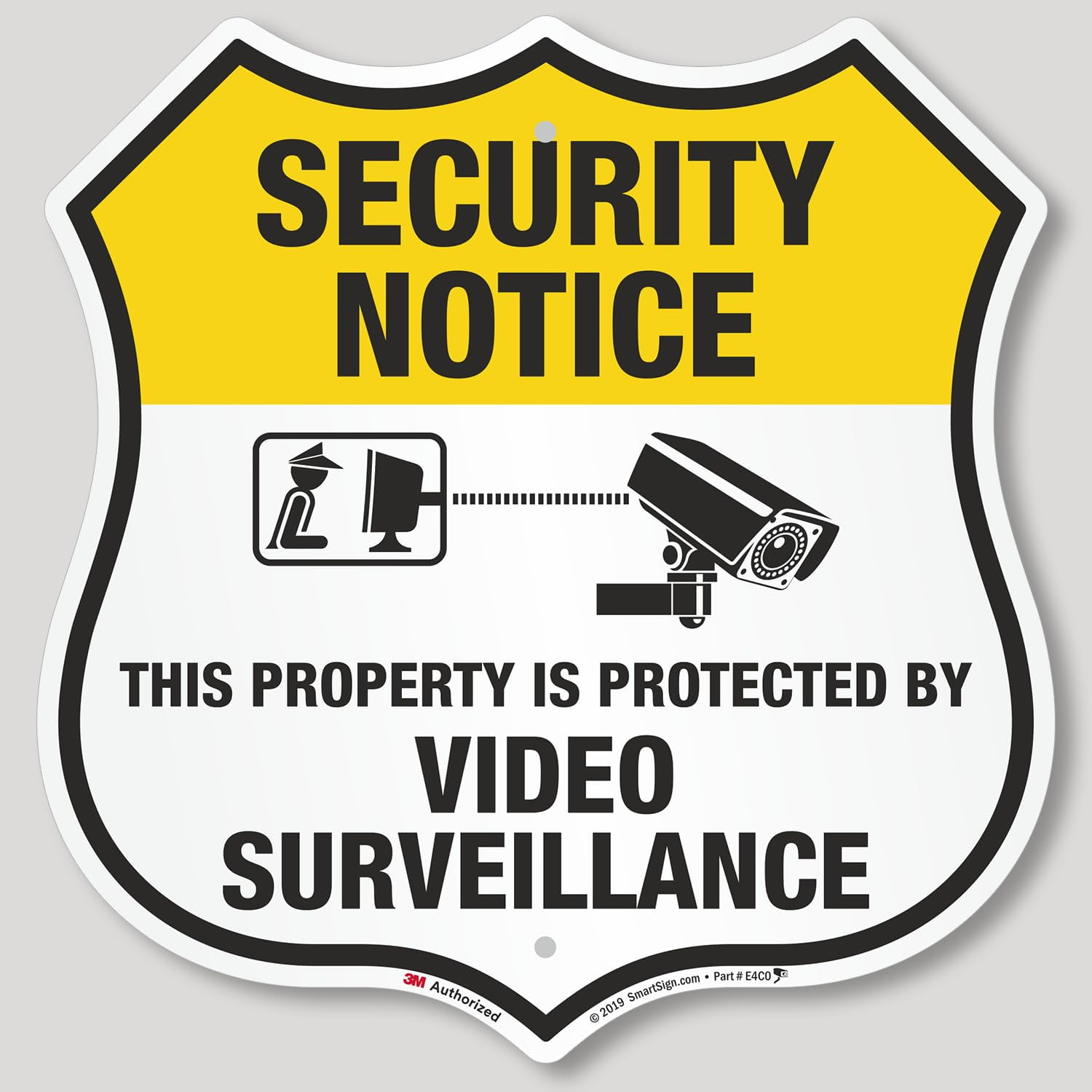 DOT Compliant Security Notice Sign Video Surveillance Protected 18x17.5 ...