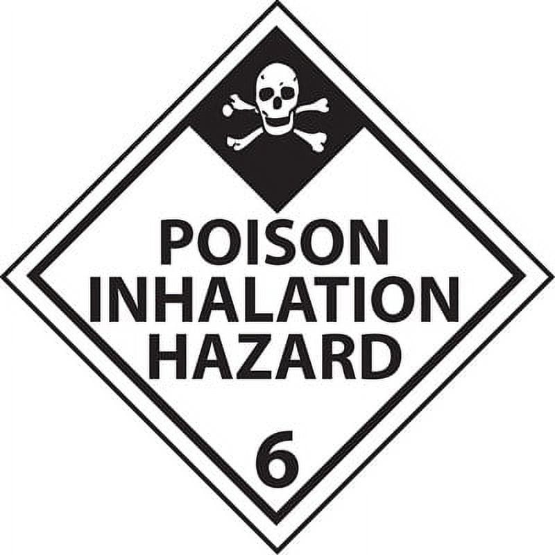 DOT Hazardous Vehicle Placard, Poison Inhalation Hazard 6, Rigid ...