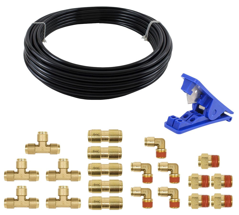DOT Push-Lock Air Brake Kit – Includes 1/2" Union Tee, Brass Union ...