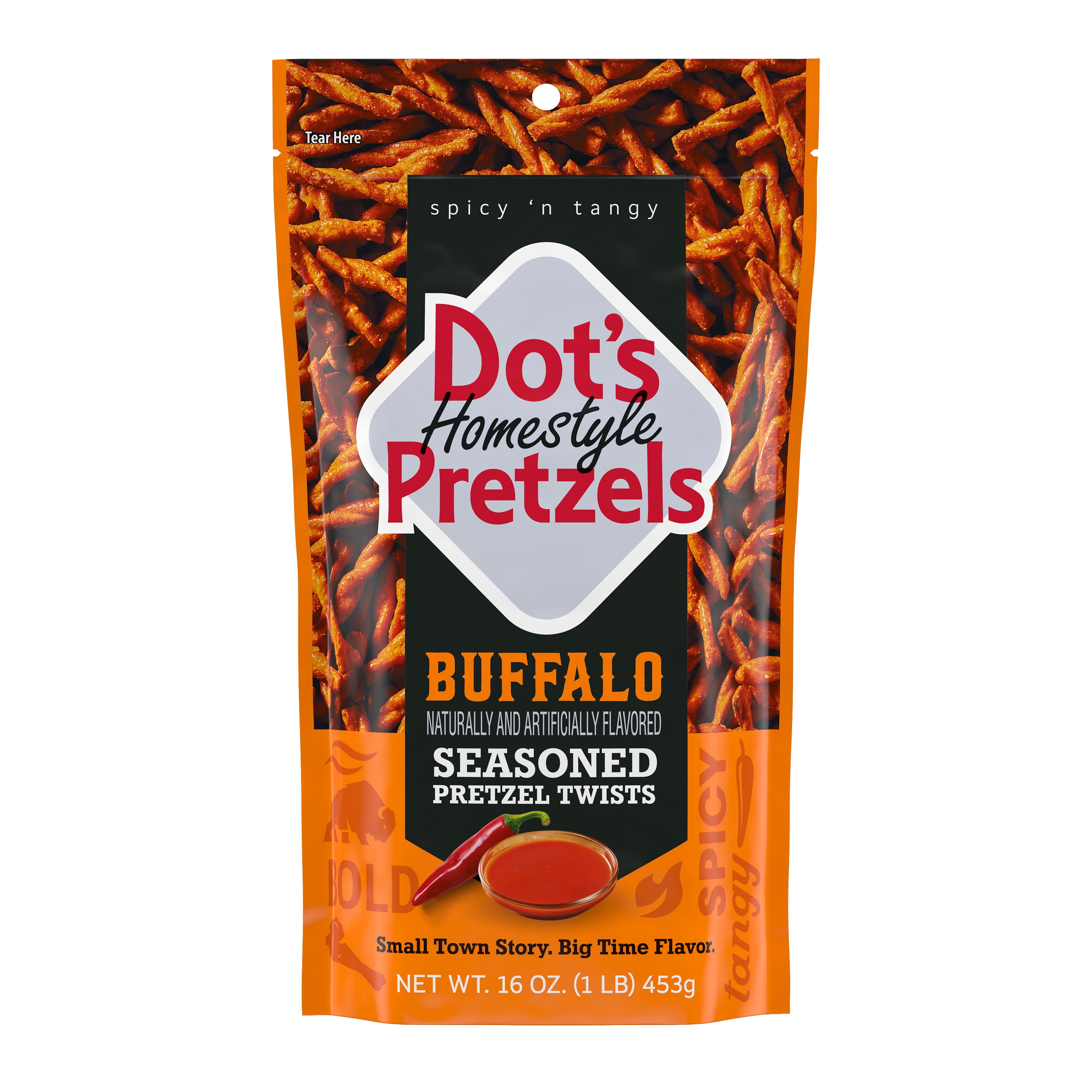 Dot's Pretzels, Buffalo Seasoned Pretzel Twists, 16 oz - Walmart.com