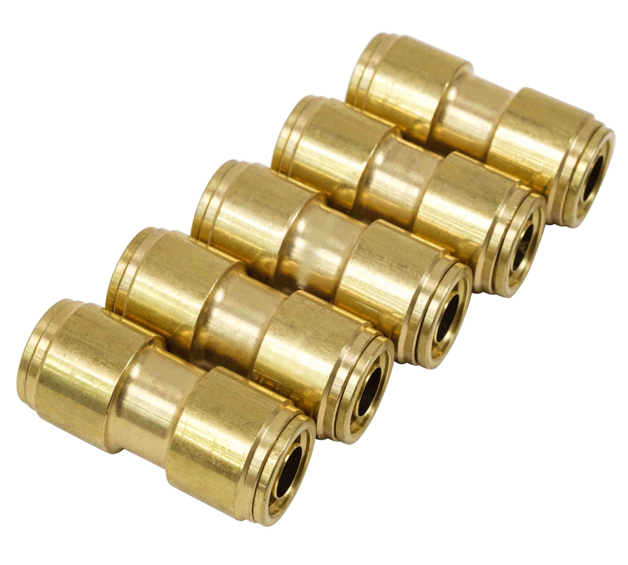 DOT Union Connector Brass Push-Lock Air Brake Fitting (1/2" / 1/4" and 3/8" ) Tube OD - Walmart.com