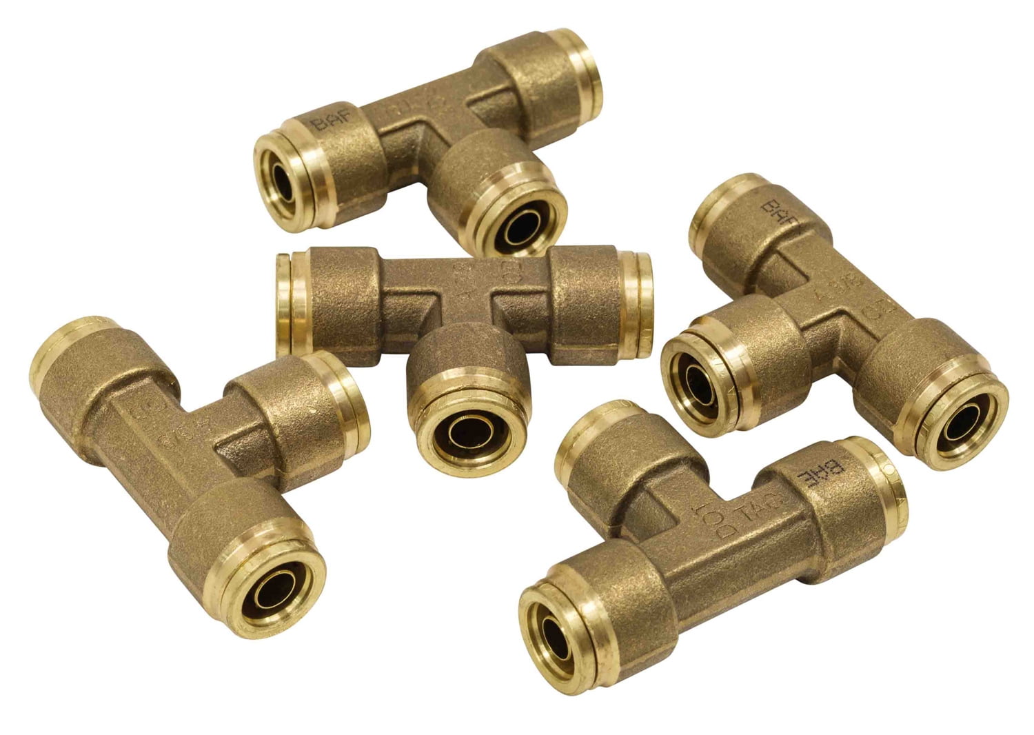 DOT Union Tee Push-Lock Air Brake Fitting 3/8" Tube OD (Set of 5 pcs) - Walmart.com