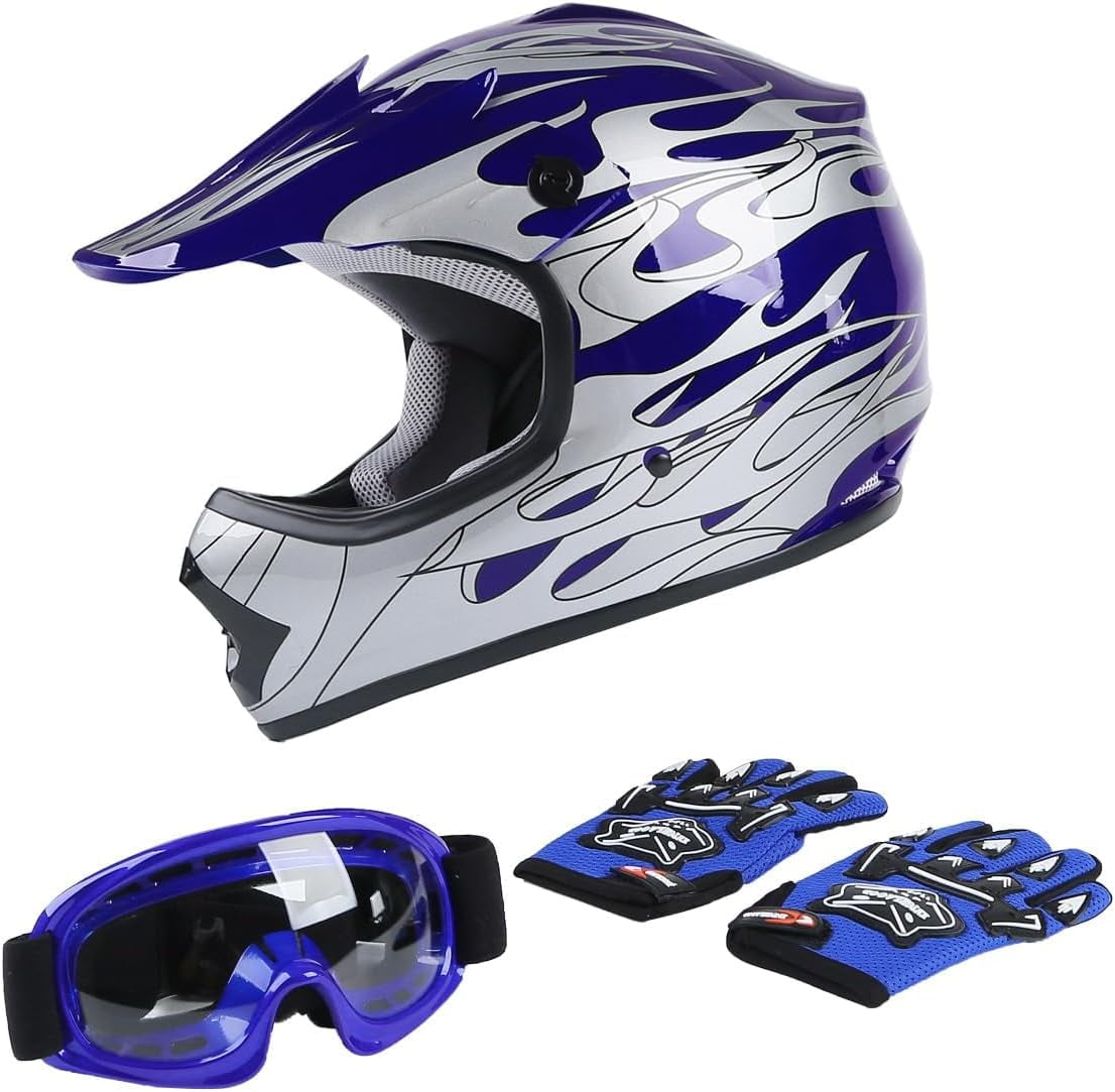 DOT Youth Helment Kids Four Wheeler Riding Helmet Motocross ATV Helmets ...