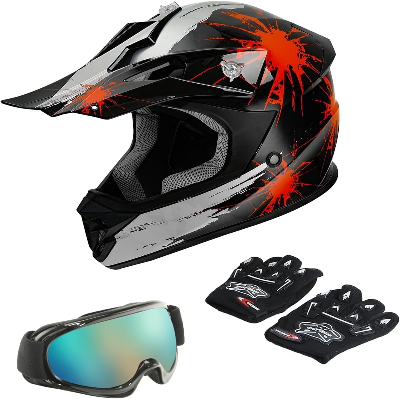 DOT Youth Kids ATV & Motocross Helmet – Pink Butterfly Full-Face Off ...