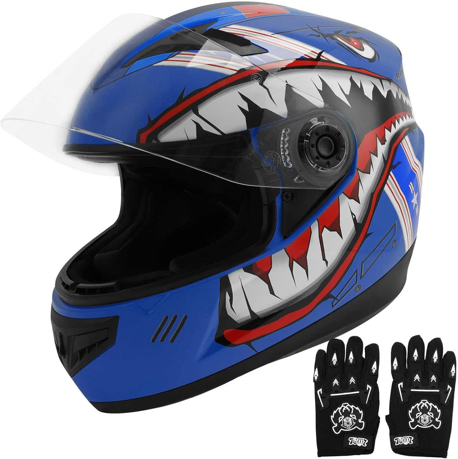 DOT Youth Kids Helmet Motocross ATV Full Face Four Wheeler Helmets for ...