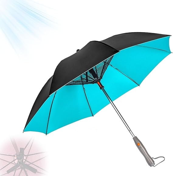 DOTH UV Blocking Umbrella with Fan and Mist Spray, 3 in 1 Portable ...