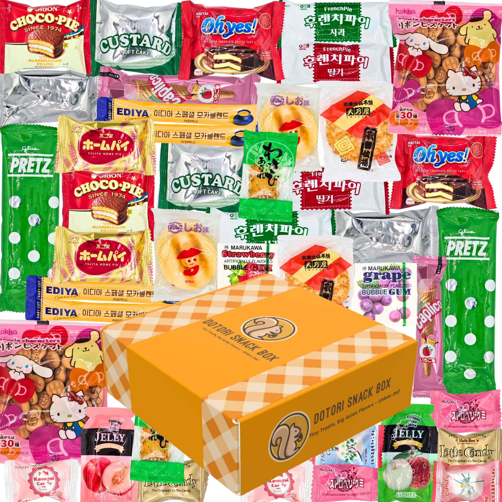 DOTORI SNACK BOX: 42 DEF29 Count Korean & Japanese Gift Box | Sweet ...