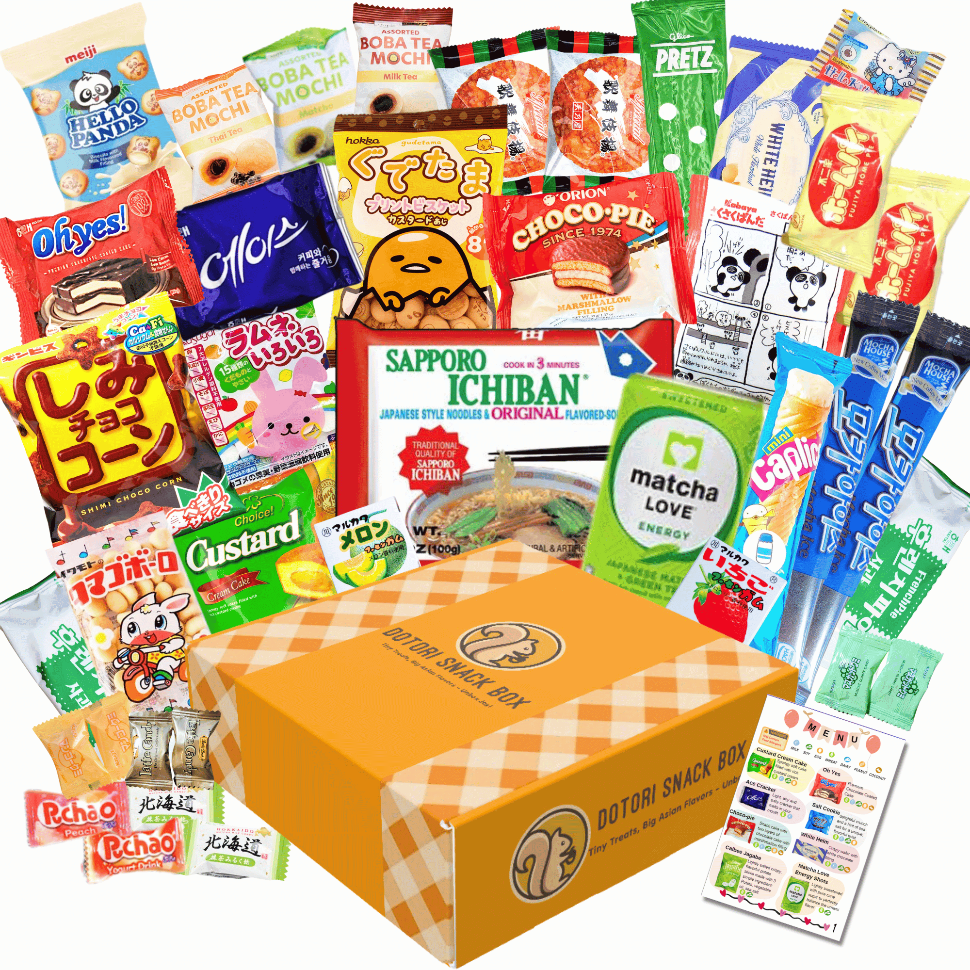 DOTORI SNACK BOX Korean Snacks Japanese Snack Box (40 counts) Asian ...