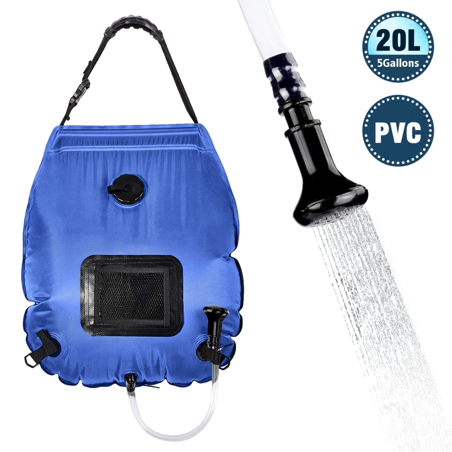DOTSOG Portable Solar Shower Bag, 5 Gallons/20L, Beach/Camping/Outdoor ...