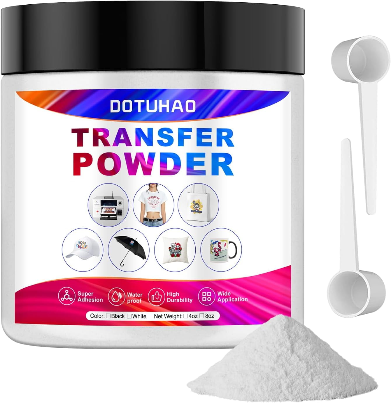 DOTUHAO DTF Powder, White DTF Transfer Powder, Sublimation Powder with ...