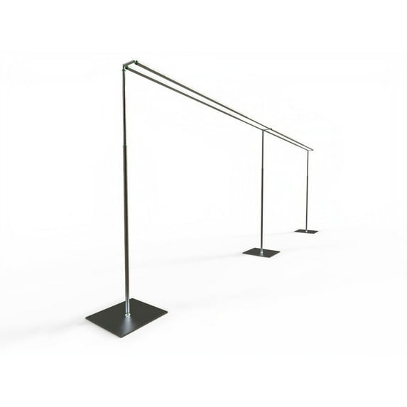 DOUBLE CROSSBAR ADJUSTABLE QUICK BACKDROP KIT 10FT x 20FT PIPE WITHOUT ...