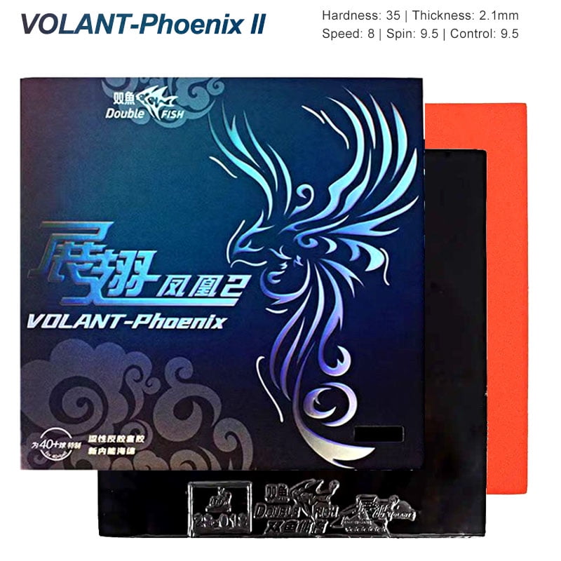 DOUBLE FISH VOLANT-Pheonix Table Tennis Rubber for Loop with Fast Attack Ping Pong Rubber with ...