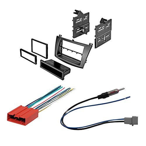 DOUBLE/SINGLE DIN CAR STEREO INSTALL DASH KIT W HARNESS & ANTENNA FOR ...