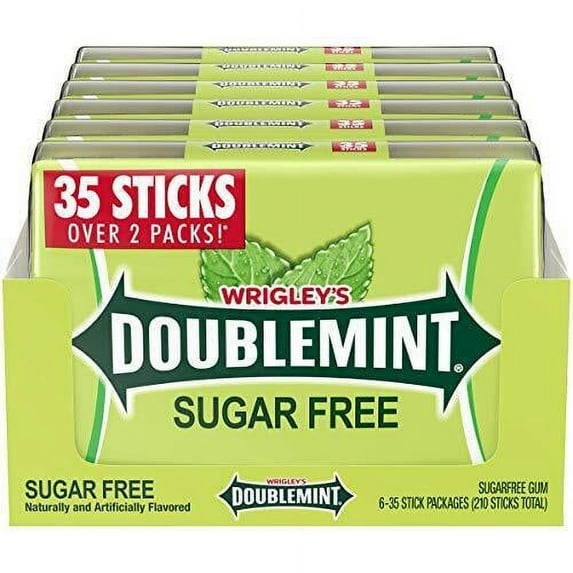 DOUBLEMINT Gum 35 stick SugarFree MegaPack 4.7 oz -Pack of 6 - Walmart.com