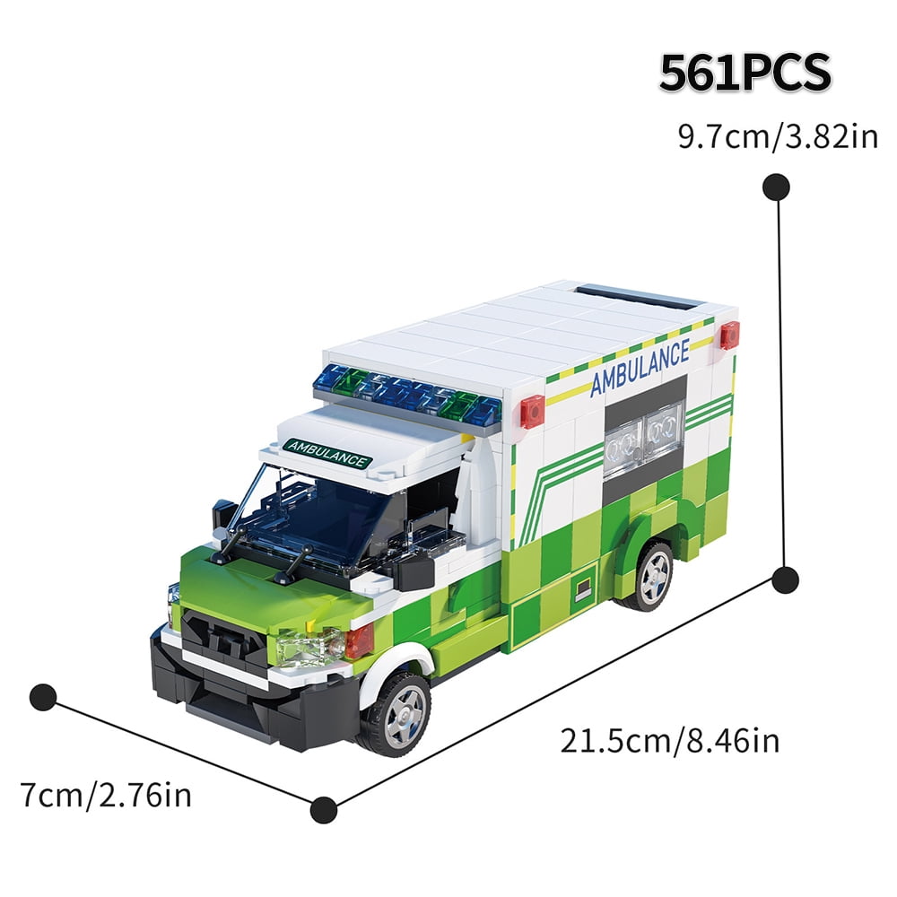 DOUBUILT Double Decker Bus Ambulance Fire Truck Police Car Building ...
