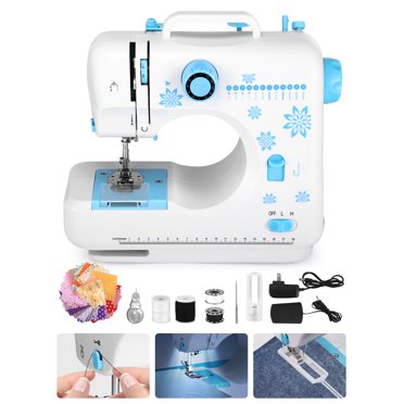 Free Shipping! Mini Small Portable Sewing Machine with Foot Pedal Built ...