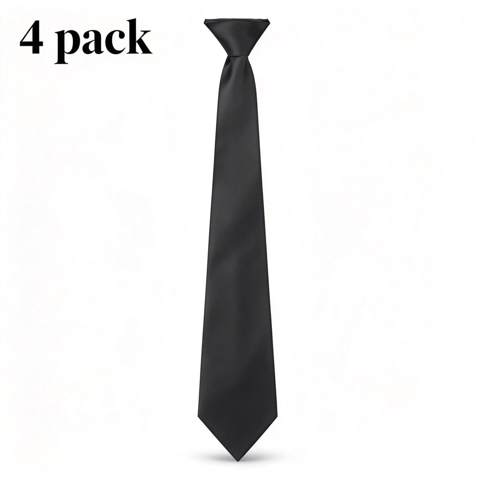 DOVACKA 4-Pack Men's Solid Color Clip-On Ties, Christmas Gift - Walmart.com